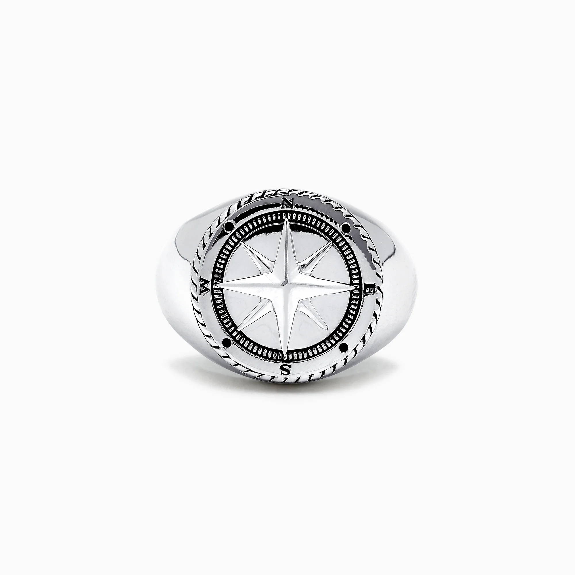 Men's Sterling Silver Compass Ring - Effy Jewelry